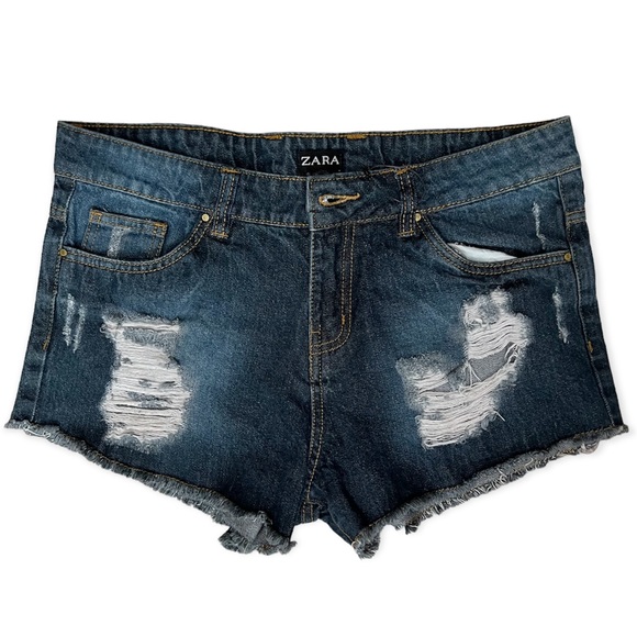 Zara | Shorts | Zara Distressed Denim Cutoffs | Poshmark